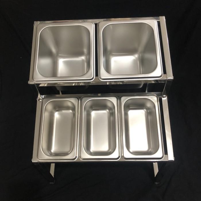 Jual Foodpan Rak Gastronom Level Stainless Condiment Insert Di Seller ...