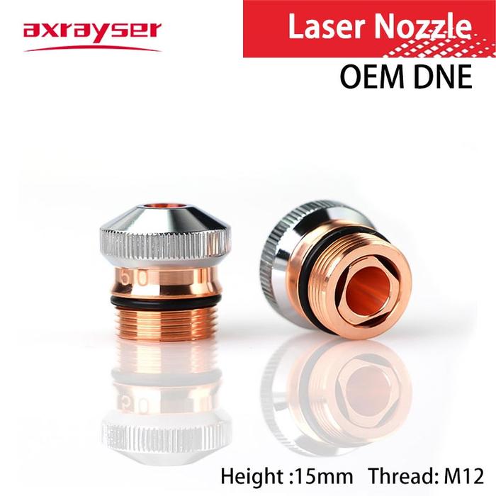 Jual DNE Laser Nozzle Dia15mm Fiber Cutting Head Conusmables Chrome ...