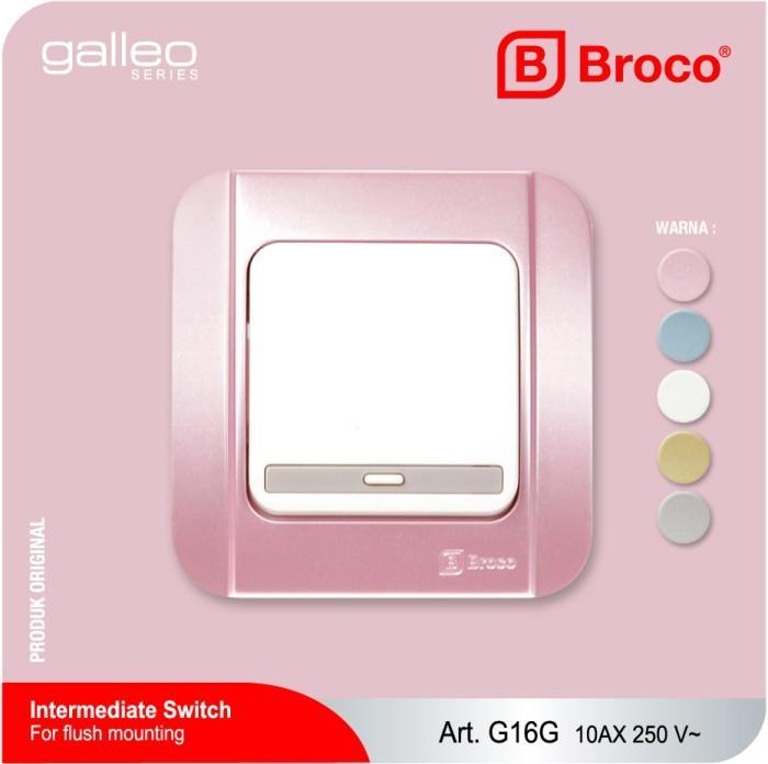 Jual Broco Galleo G16G Saklar Silang - Snow White - Fancy Pink ...