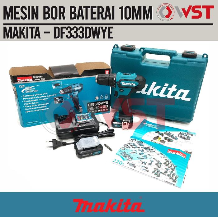 Jual Mesin Bor Baterai Makita DF333DWYE / Cordless Drill DF333 DWYE - Kota Surabaya - Wijaya ...