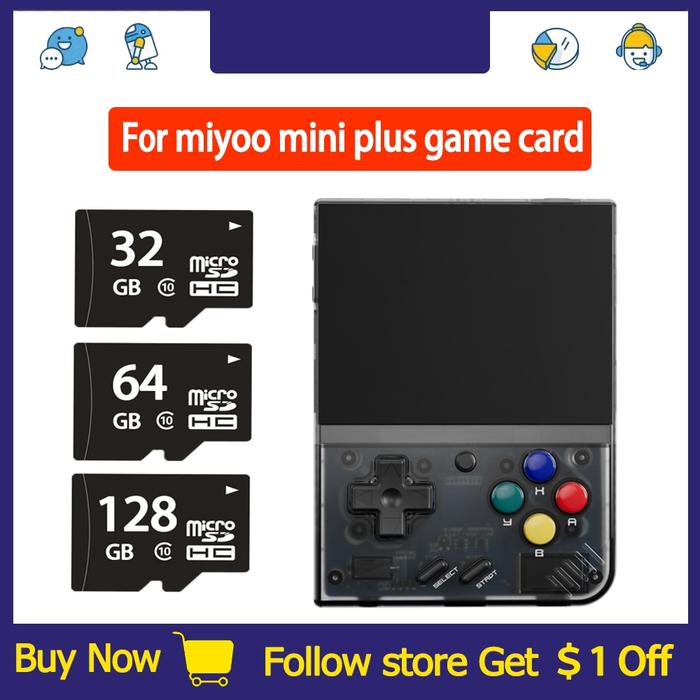 Jual For MIYOO MINI PLUS Handheld Game Console Player Memory Card TF ...