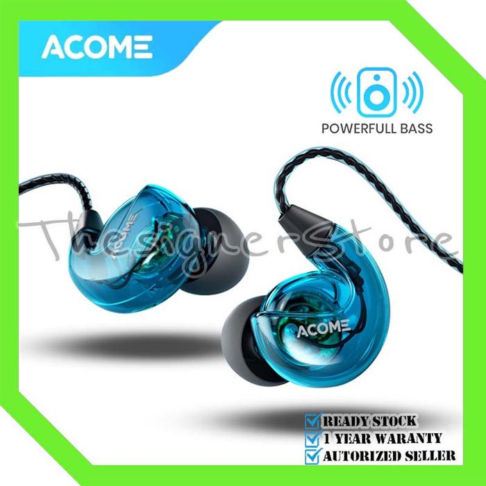 Promo ACOME ACE01 Earphone 3D Subwoofer Powerful Bass Transparent Wire ...