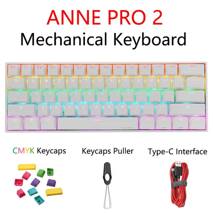Jual Anne Pro 2 Wireless Bluetooth Mechanical Keyboard 60% 61 - Jakarta ...