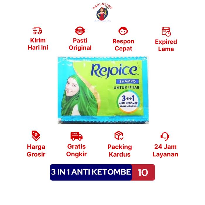 Jual Shampo Rejoice Hijab 3in1 Anti Dandruff Sachet 10 ml - Kota ...