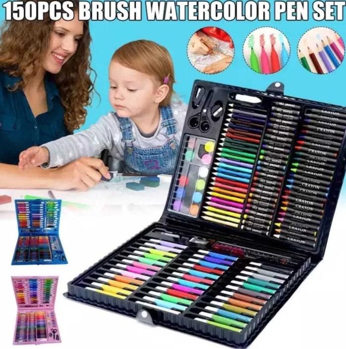 Jual Crayon Set 150 Pcs Untuk Anak Alat Mewarnai Dan Menggambar Lengkap ...
