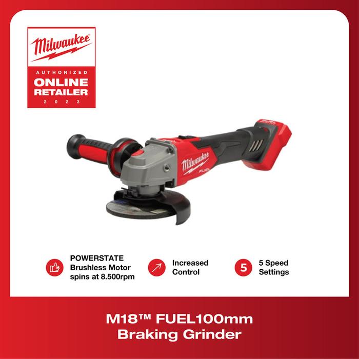 Jual Milwaukee M18 FUEL 100mm Variable Speed Angle Grinder SlideSwitch ...