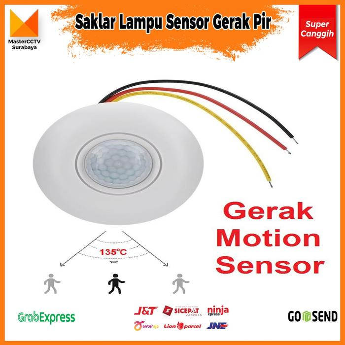 Jual 🤞 Saklar Lampu Sensor Gerak Pir switch Otomatis Motion Detector ...
