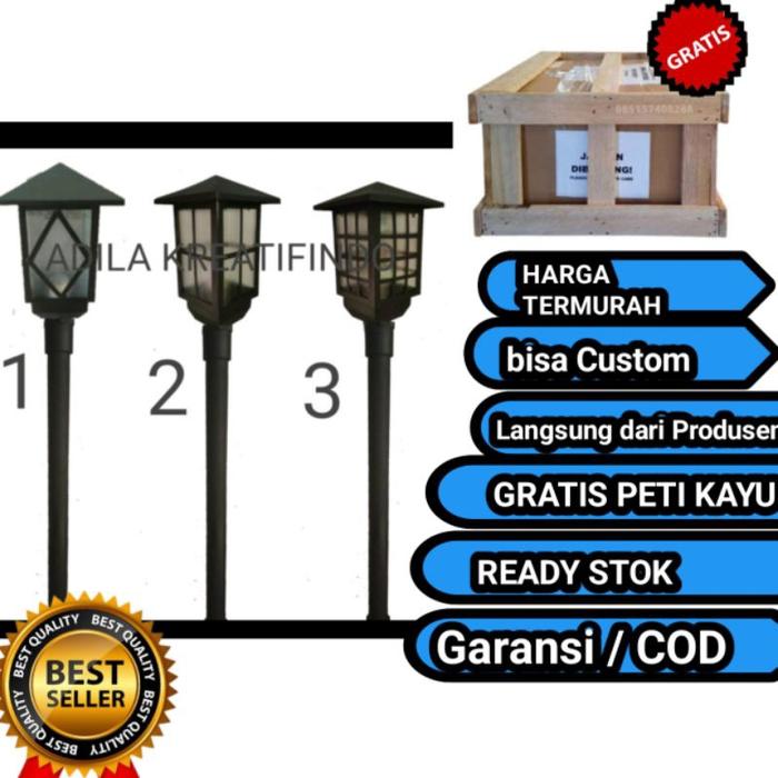 Jual 🤞 Lampu taman minimalis Tiang bulat ulir set tiang - Kab. Bandung ...