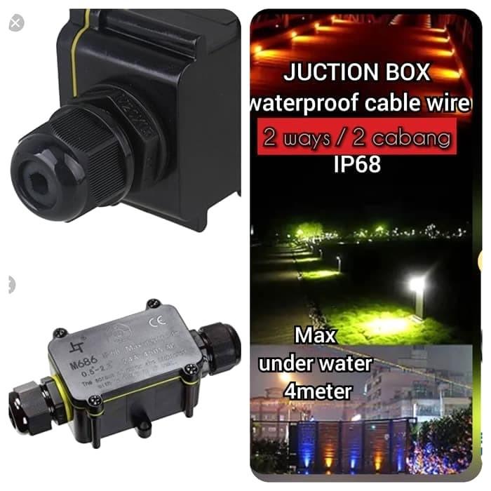 Jual Junction box sambungan waterproof cable kabel wire 2 ways cabang ...