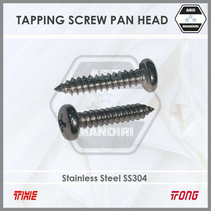 Jual SS304 Skrup JP PH Stainless #4 X 1/2 (Tapping Screw Pab) #4x1/2 ...