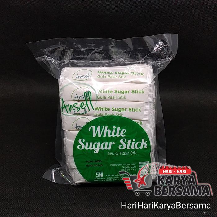 Jual ANSELL WHITE SUGAR GULA PASIR STICK ISI 60 PCS X 8GR - Kota Medan ...