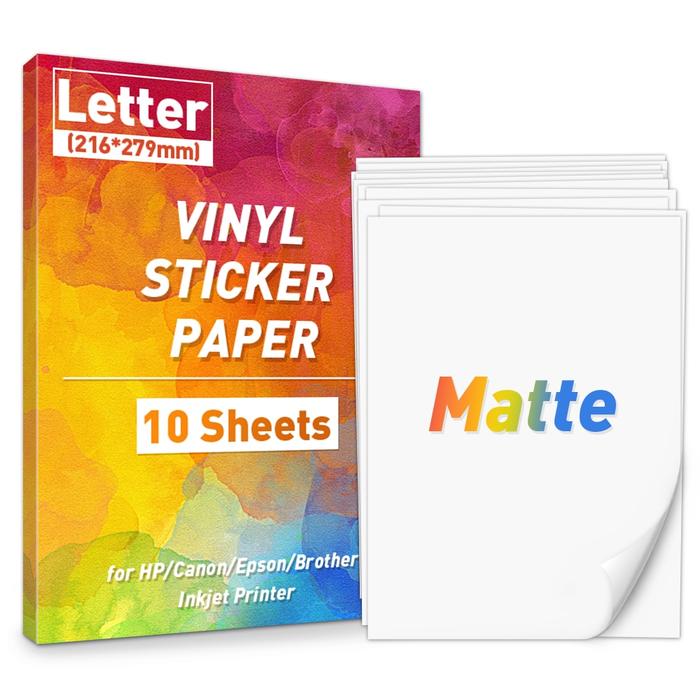 Jual Matte Vinyl Sticker Paper Printable Photo Paper Lt Letter ...