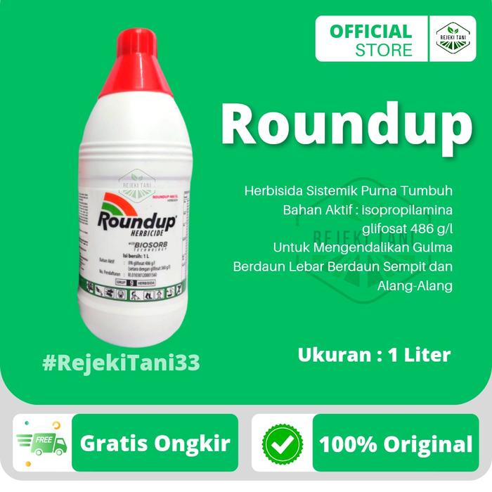 Jual Herbisida ROUNDUP 486 SL 1 Liter Racun Sistemik Mengendalikan ...