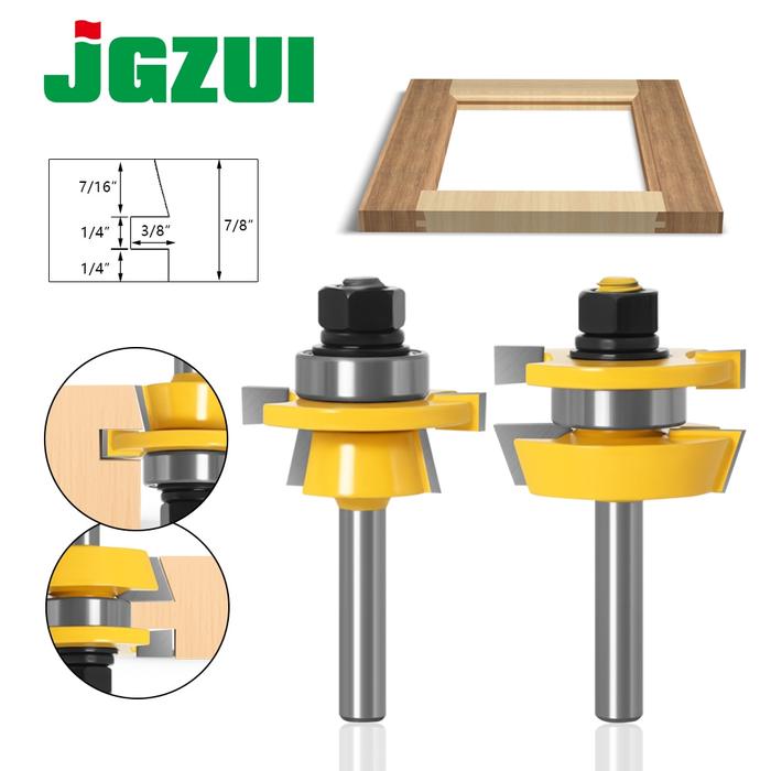 Jual 2Pc 8Mm Shank Rail & Stile Router Bit Set - Shaker Door - Kota ...