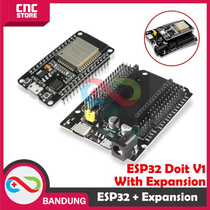 Jual ESP32 DOIT WIFI BLUETOOTH IOT WITH EXPANSION I O BASE PLATE ...