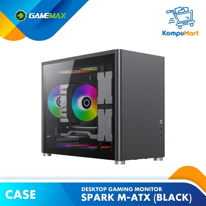 Jual Casing Gamemax Spark Black M-ATX Desktop Gaming - Kota Malang ...