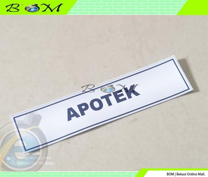 Jual stiker sticker tulisan label tempat ruangan apotek - Kota Bekasi ...