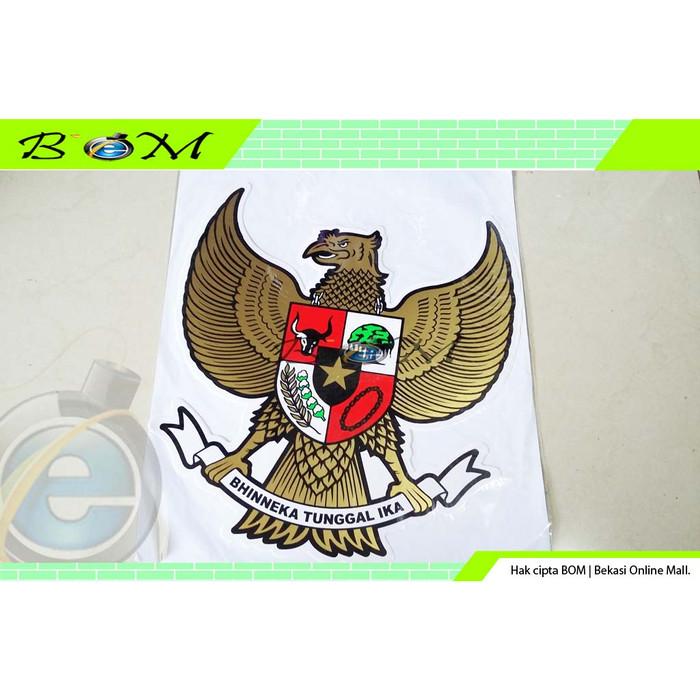 Jual stiker sticker gambar lambang negara burung garuda besar gold ...