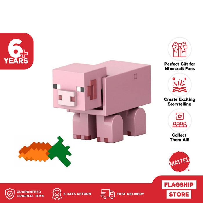 Promo Minecraft Build a Portal Pig Figure - Mainan Action Figure - Kota ...