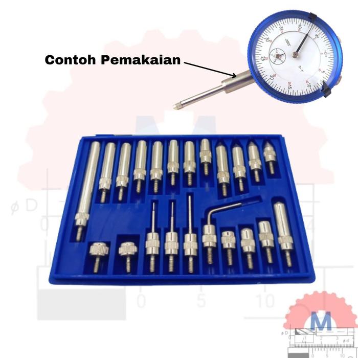 Promo Probe Jarum Dial indicator Gauge Probe Dial gage m2.5 - Kab ...