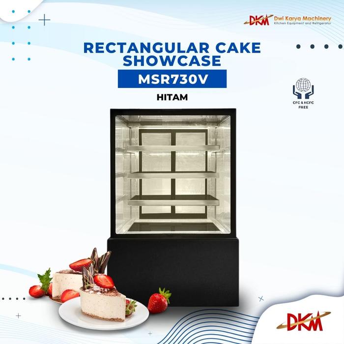 Jual GEA RECTANGULAR CAKE SHOWCASE 320L (BLACK) / MSR730V - Kota ...