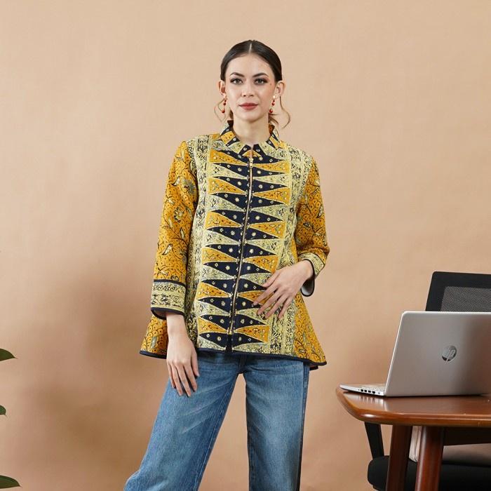 Jual NEW NONA RARA - Oktara Sembagi T1649,Baju blouse kerja batik ...