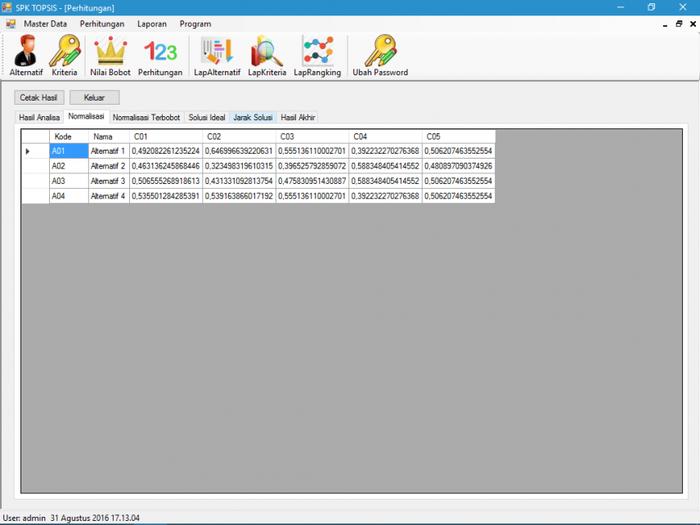 Jual Source Code SPK Metode TOPSIS VB.Net - Kota Denpasar - Rumah Source Code | Tokopedia