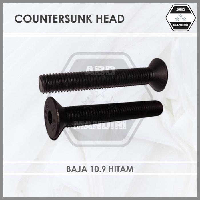 Jual Baja Hitam 10.9 Baut Verseng L / JFL M6 X 40 ( Countersunk ) M6x40 ...