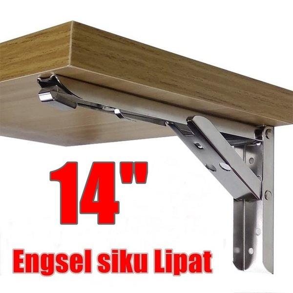 Jual bracket engsel siku lipat 14 inch - siku meja lipat rombong - rak ...
