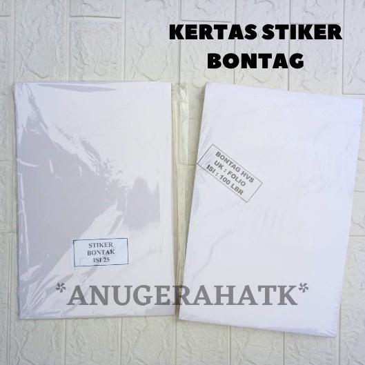 Jual (25 PCS) Kertas Sticker HVS BONTAK Stiker Bontax Doff Camel Ori F4 ...