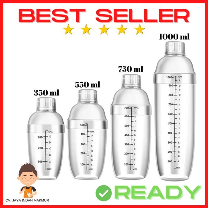 Jual Plastic Cocktail Shaker Acrylic 550ml Pengocok Minuman Plastik 530cc - Kota Surabaya - JO ...