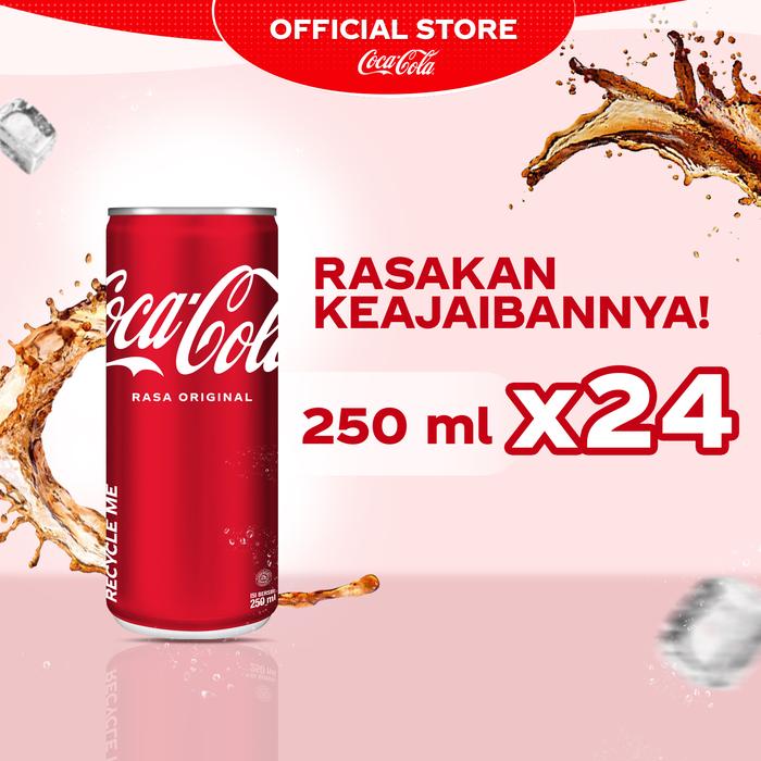 Jual Coca-Cola Original - Minuman Soda Rasa Kola - Kaleng 250ml - x24 ...