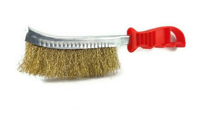 Jual Sikat Las Baja Kuningan Kawat Golok Gagang Plastik Wire Brush ...