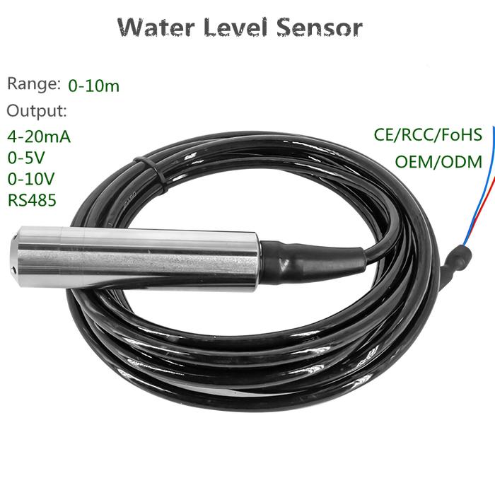 Jual Water Level Sensor 4-20mA 0-10V RS485 0-10M Range Hydrostatic ...