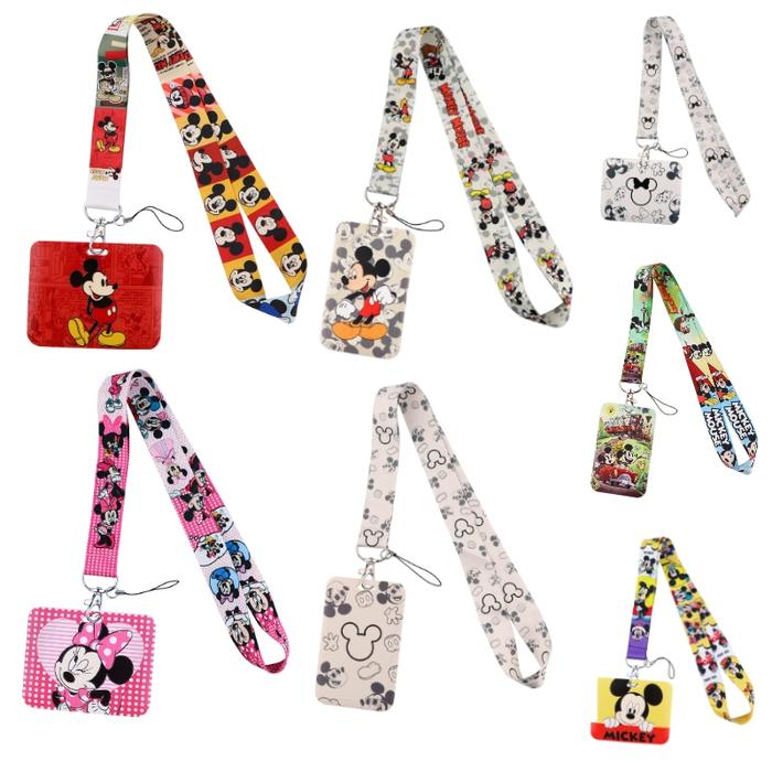 Jual Disney Identification Card Holder Mickey Mouse Campus Hanging Neck ...