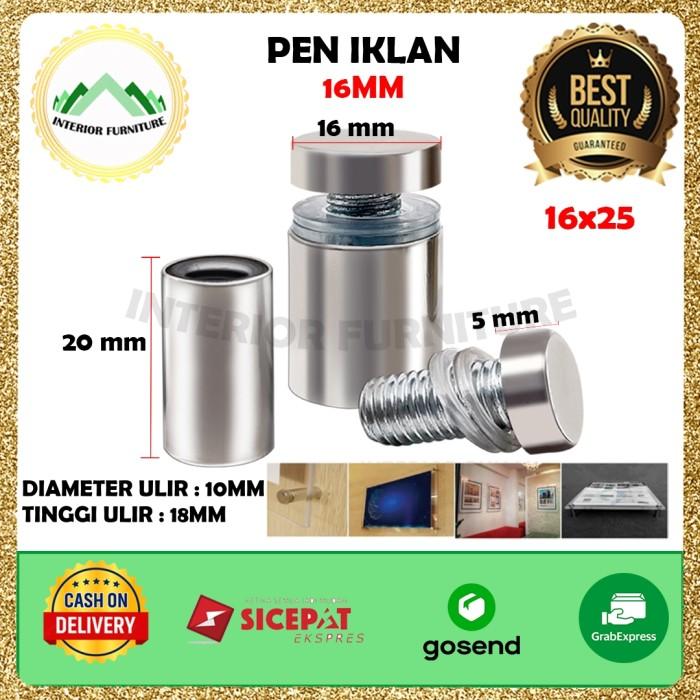 Jual PEN IKLAN Stainless 16 X 20 / 16x25 / 16 x 30/ Baut Akrilik Baut ...
