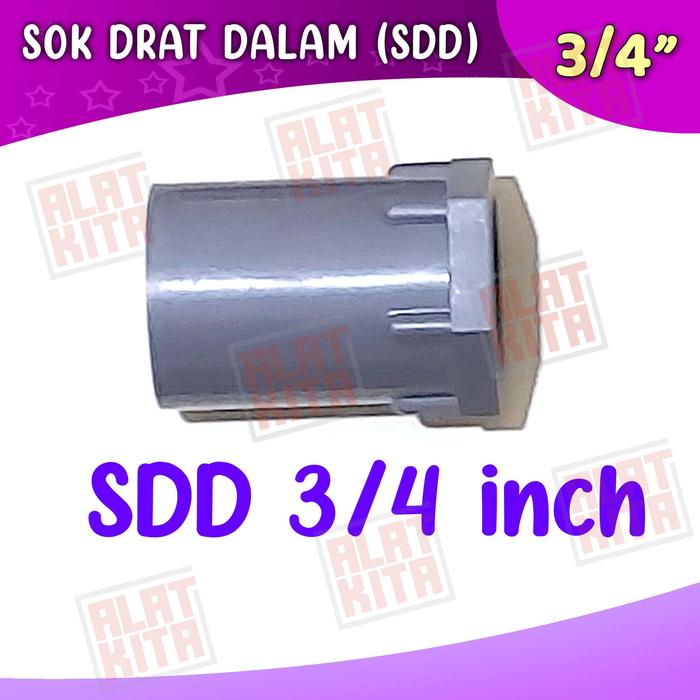Jual SDD 1/2. 3/4, 1 inch Sok drat dalam untuk pipa PVC - SDD 1/2 inch ...
