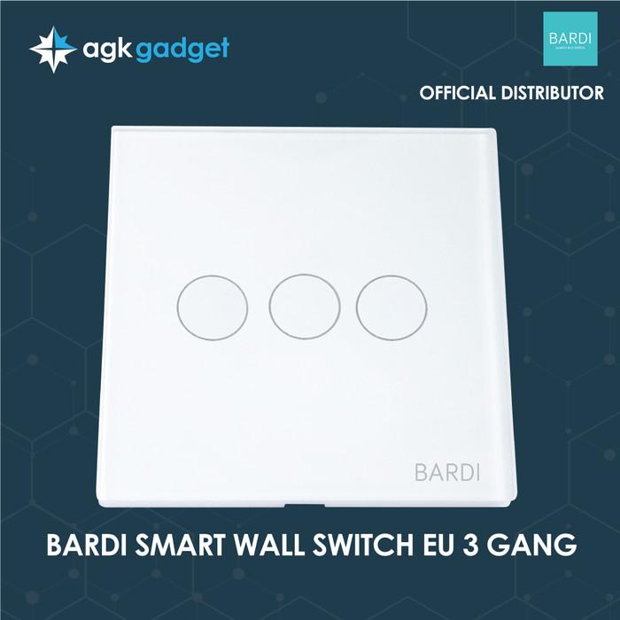 Jual BARDI Smart Wall Switch EU3 Gang WHITE Saklar WiFi Touch / Sentuh ...