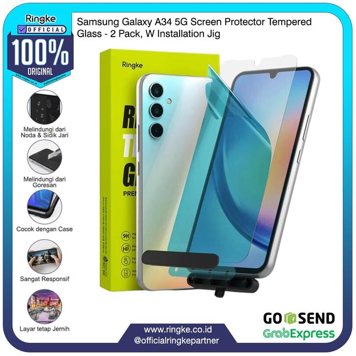Promo Ringke Samsung A34 5G Screen Protector Tempered Glass Install Jig ...