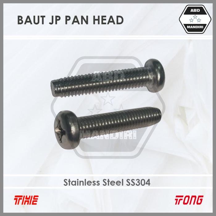 Jual SS304 Baut JP Stainless M3 X 6 ( Pan Head Machine Screw ) M3x6 - Kota Tangerang - ABD ...