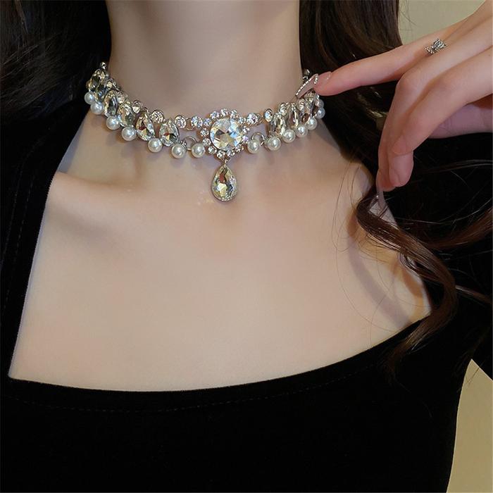 Jual Kalung Bunga Berlian Mutiara Elegan Berbentuk Teardrop Ringan ...