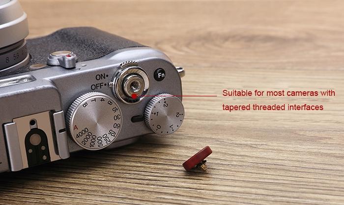 Jual Wooden Wood Concave Surface Shutter Release Button For Fujifilm ...