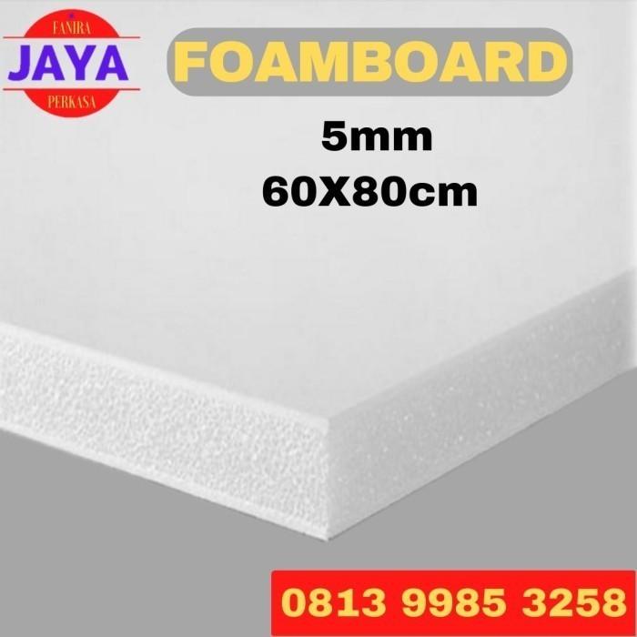 Jual Foam Board Putih Lembaran Lapis Dua Sisi Paper 5mm ukuran 60cm X ...