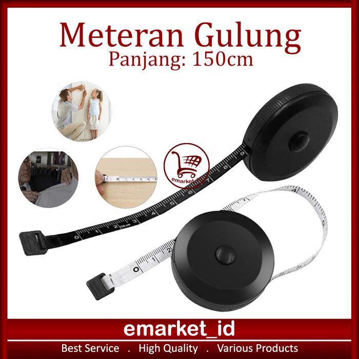 Jual Meteran Gulung Mini 150cm / Pengukur Lingkar Perut Kain / Roll ...