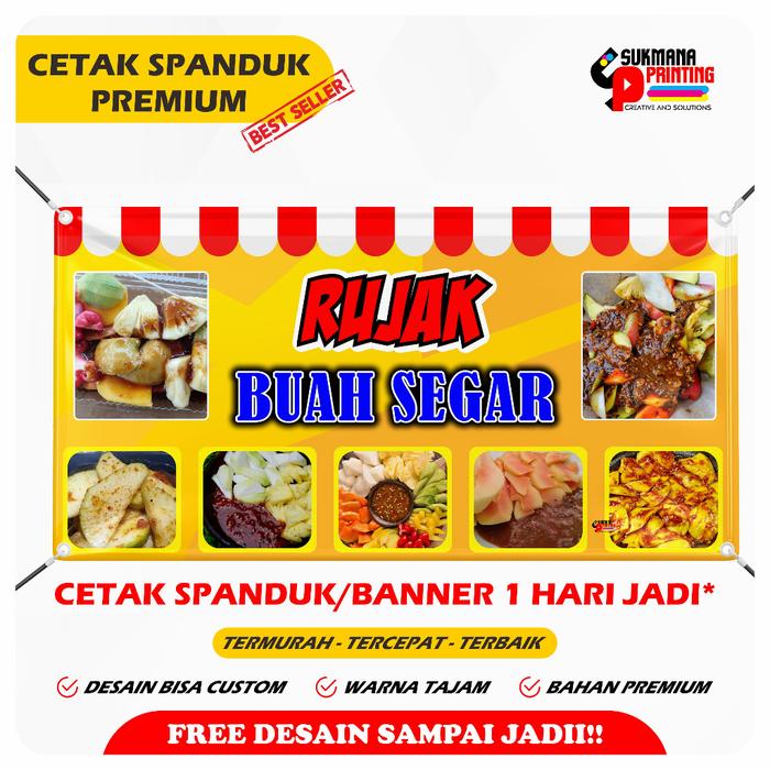 Jual CETAK SPANDUK BANNER JUALAN RUJAK BUAH SEGAR MURAH - 1 x 1 METER ...