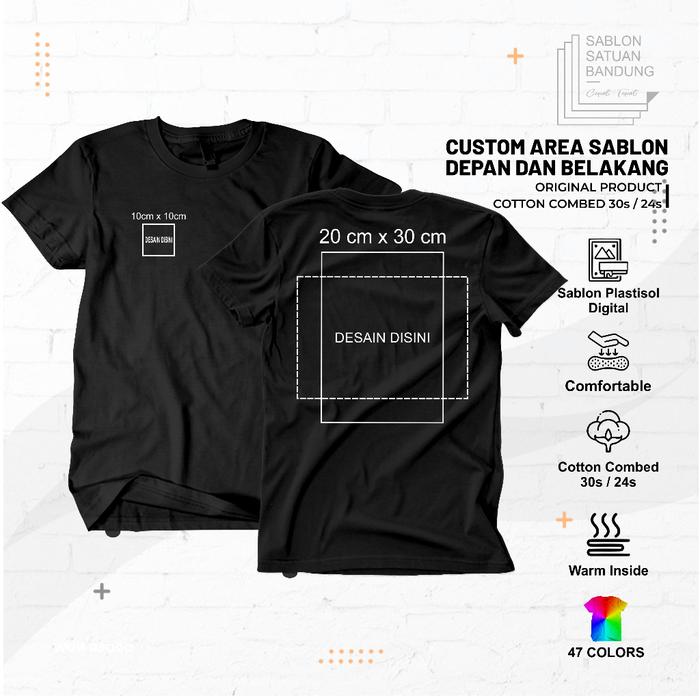 Promo Sablon Desain Sendiri Custom Satuan Gambar Logo Nama Kata Kata ...