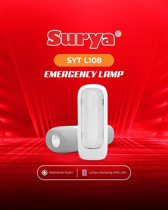 Jual SURYA SYT L108 Lampu Darurat Emergency Lamp Senter 1W + 11W SMD LED - Kota Surabaya - Home ...