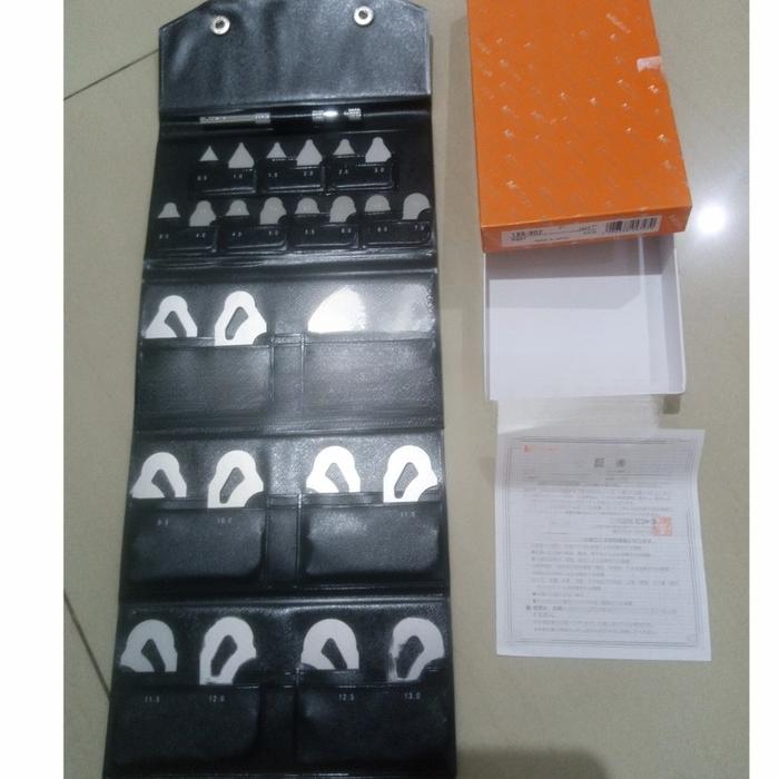 Jual Radius Gauge Set Mitutoyo 186-902 26 Pair 0.5mm to 13mm - Jakarta ...