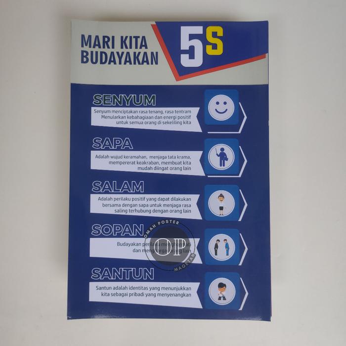 Jual Poster Budayakan 5S - Poster Budaya Kerja Harian - Poster 5S - Kab ...