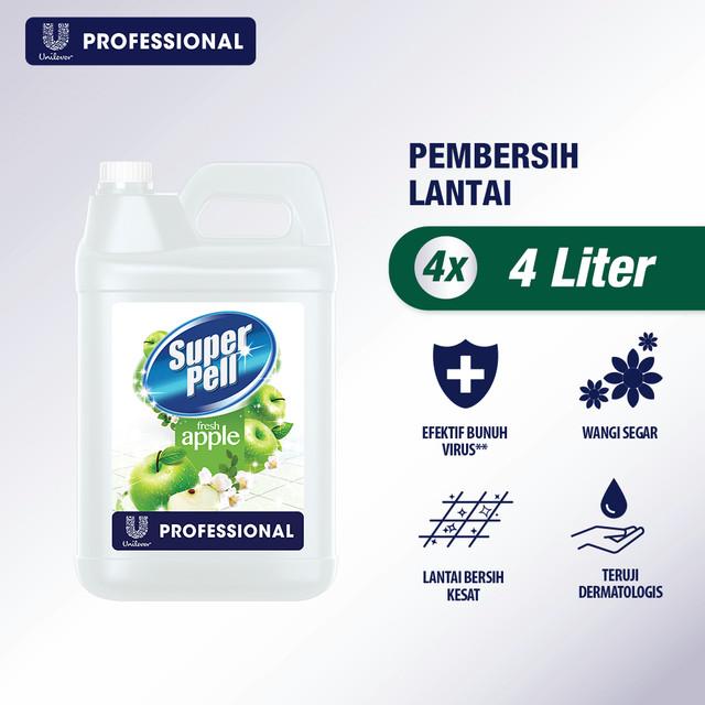Promo Superpell Professional Pembersih Lantai Apel Jerigen 4L (4 pcs ...